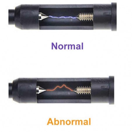 Comprobador de chispa en linea graduable